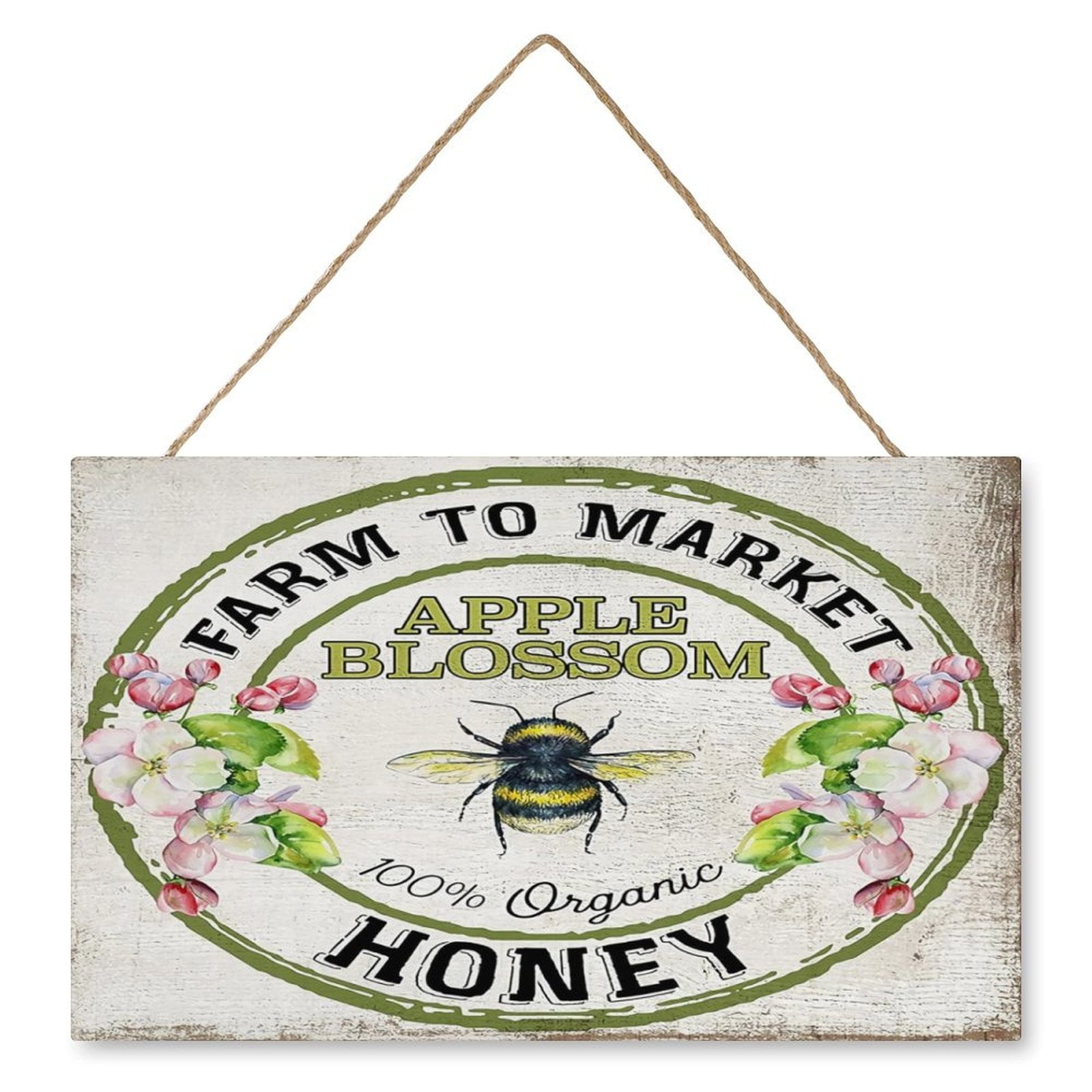 Rustic Wooden Signs Farm to Market Apples Blossom Farm Organic Honey ...