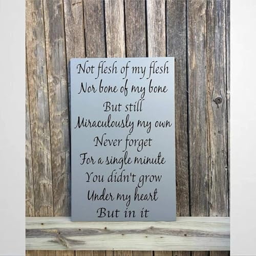 Rustic Wooden Signs Not Flesh of My Flesh Nor Bone Wood Sign,Wooden ...