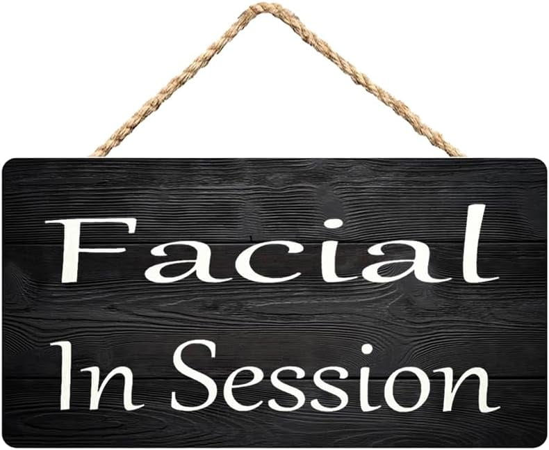 Rustic Wooden Signs For Home 6X12 Inch Facial In Session Wood Sign ...