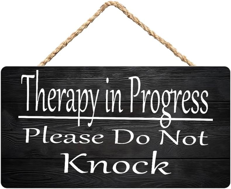 Rustic Wooden Signs For Home 6X12Inch Therapy In Progress Please Do Not ...