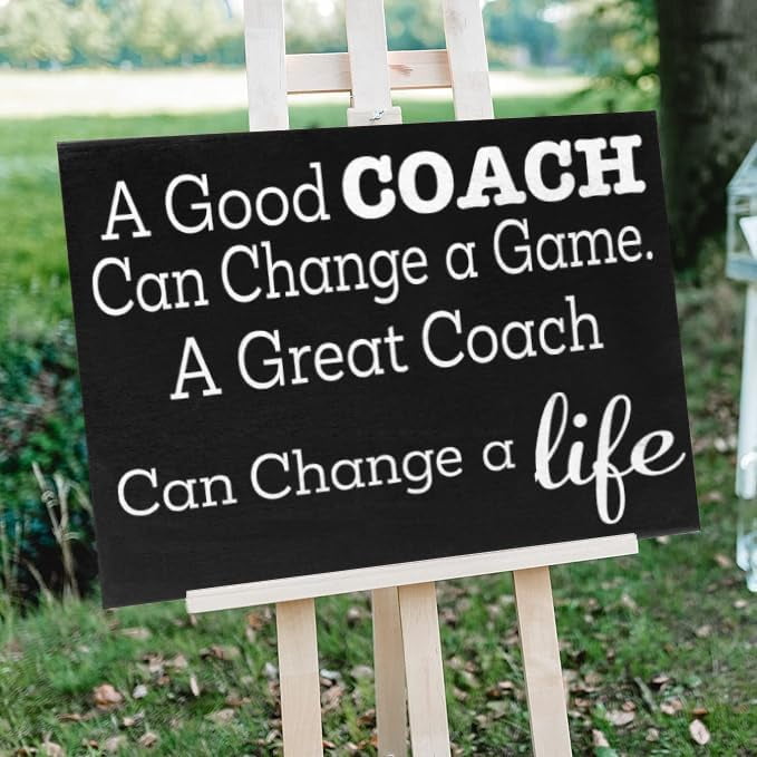 Rustic Wooden Signs A Great Coach Can Change a Life Wooden Sign ...