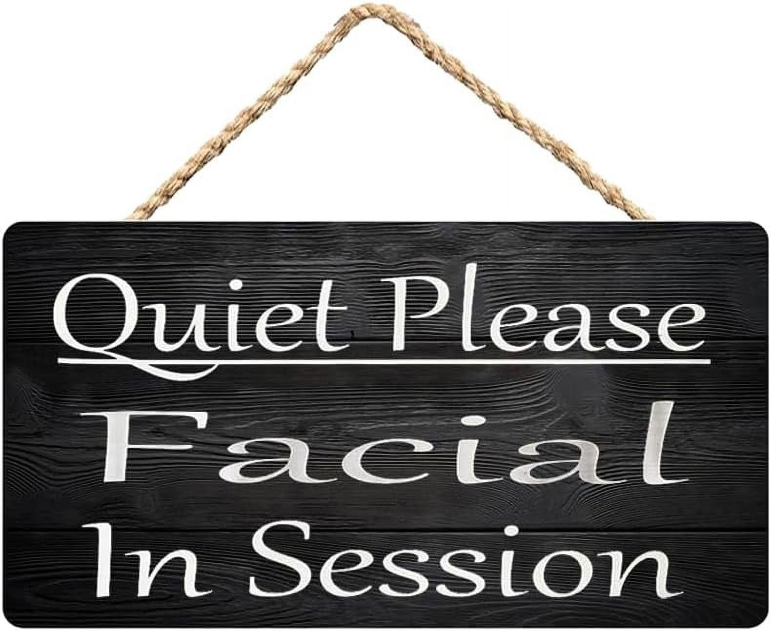 Rustic Wooden Signs For Home 6X12 Inch Quiet Please Facial In Session ...