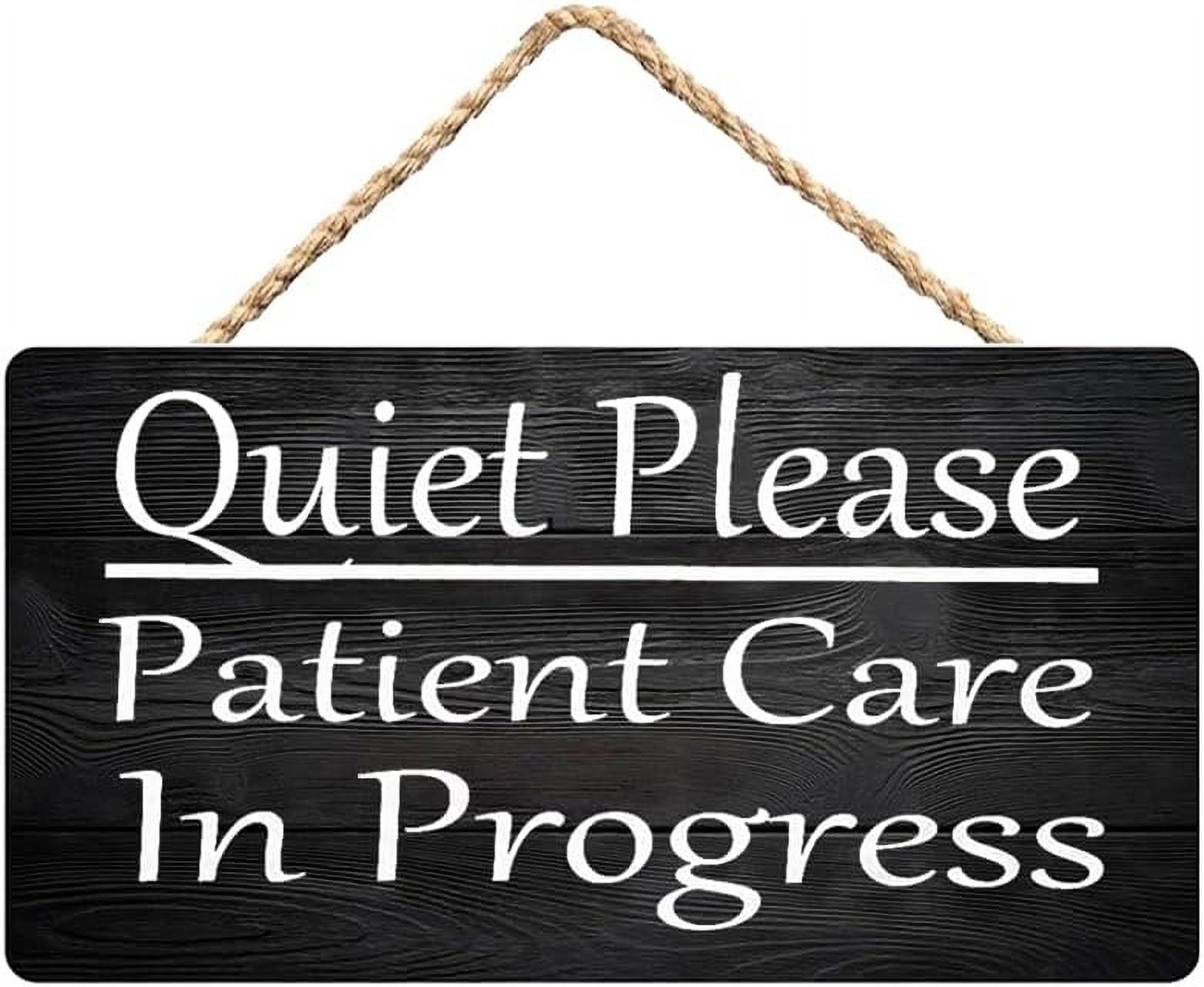 Rustic Wooden Signs For Home Quiet Please Patient Care In Progress Wood ...
