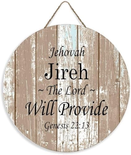 Rustic Wooden Signs Jehovah Jireh, The Lord Will Provide Sign Wall Art ...