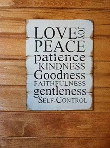 Rustic Wooden Signs Love Joy Peace Patience Kindness Goodness ...