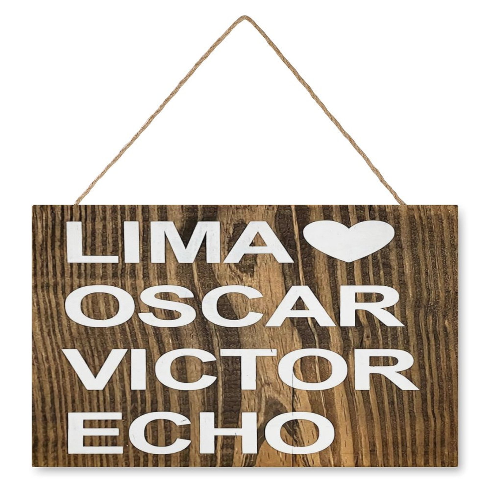 Rustic Wooden Signs Love Military Army Terms, Lima, Oscar, Victor, Echo Wooden Signs, Decorative ...
