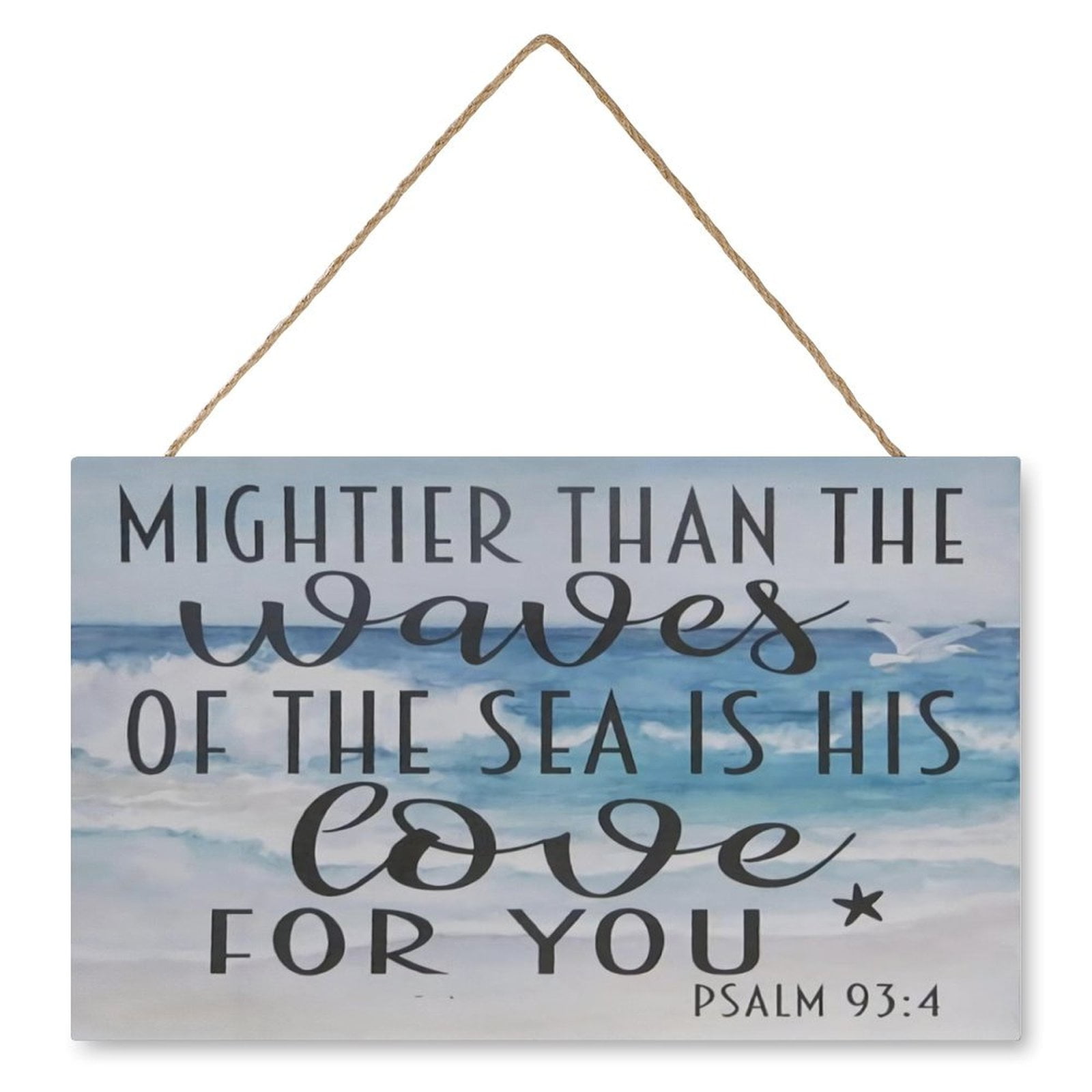 Rustic Wooden Signs Mightier Than the Waves of the Sea is His Love for ...