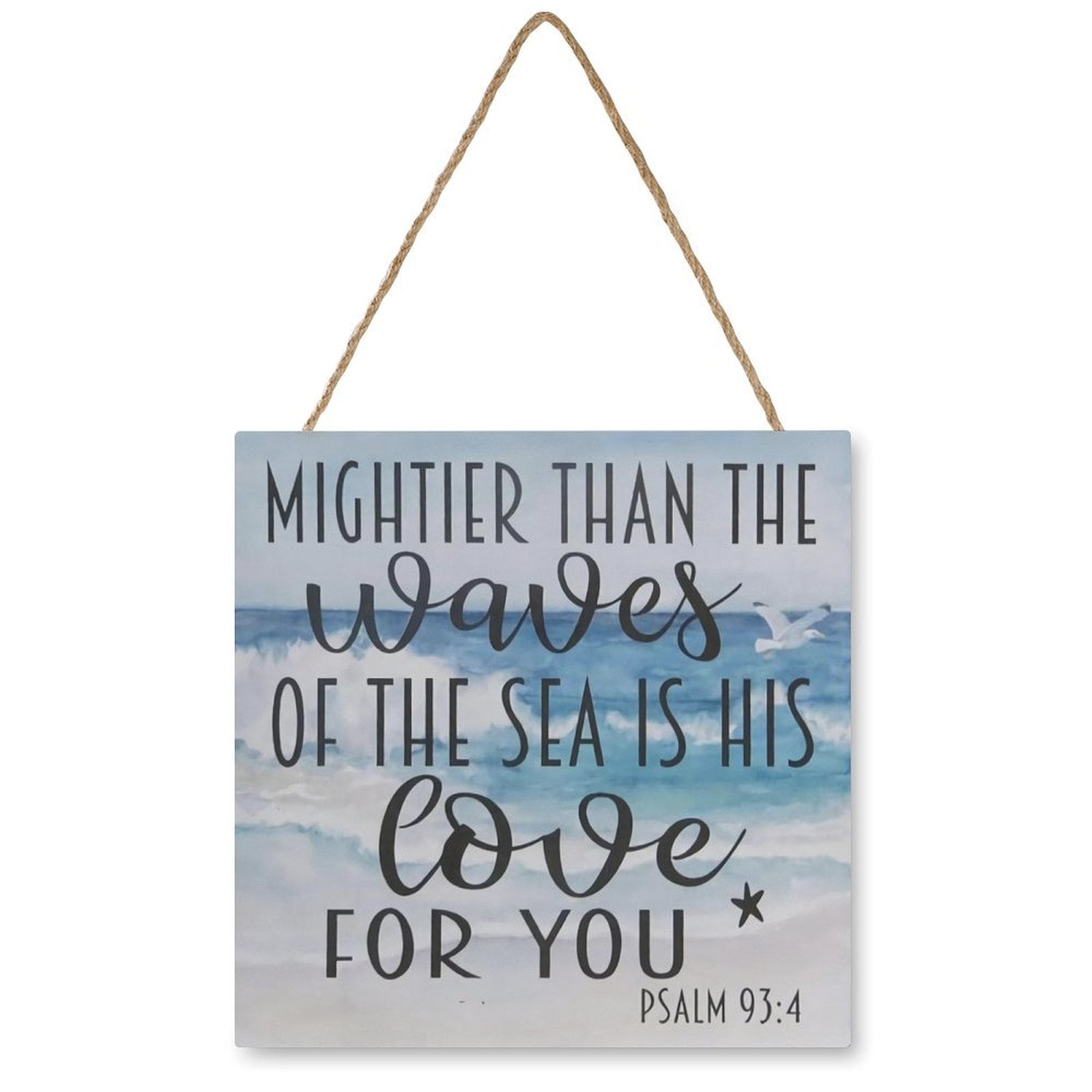 Rustic Wooden Signs Mightier Than the Waves of the Sea is His Love for ...