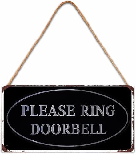 Rustic Wooden Signs Please Ring Doorbell Sign Wall Art Decor Kitchen ...
