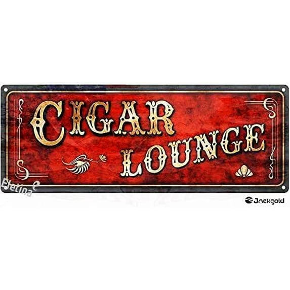 Rustic Wooden Signs Red Cigar Lounge Sign Wall Art Decor Kitchen Cafe ...