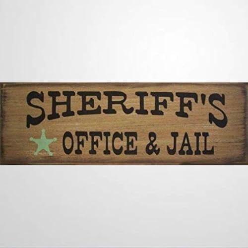 Rustic Wooden Signs Sheriffs Bro Jail Western Hut Funny Wooden Sign ...