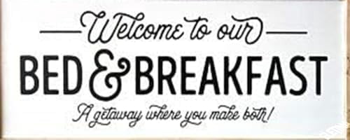 Rustic Wooden Signs Welcome to Our Bed and Breakfast Guest Room Sign ...