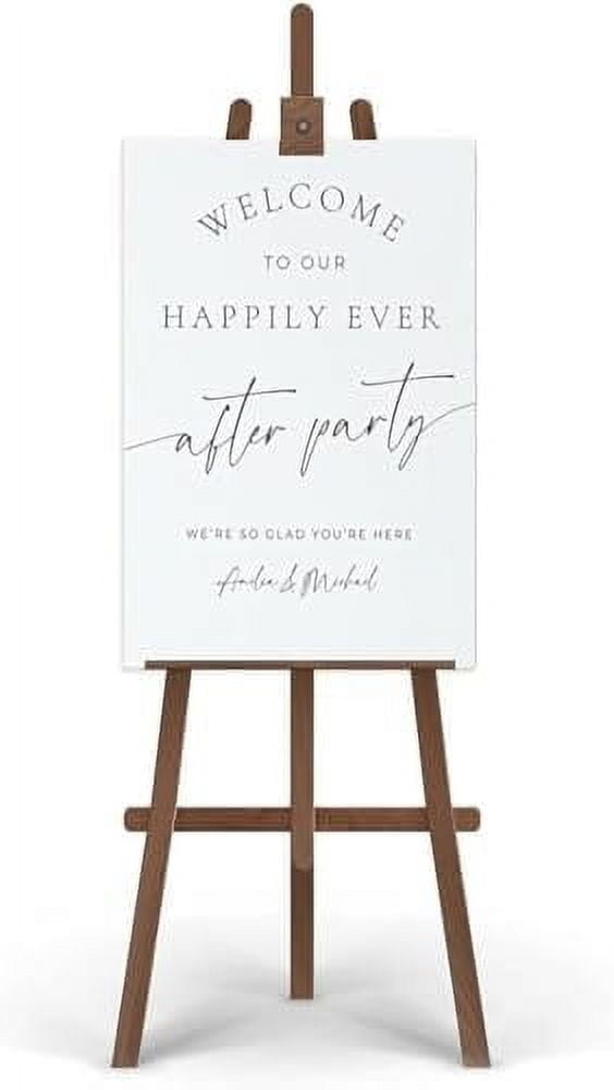 Rustic Wooden Signs Welcome To Our Happily Ever After Party, Elopement ...