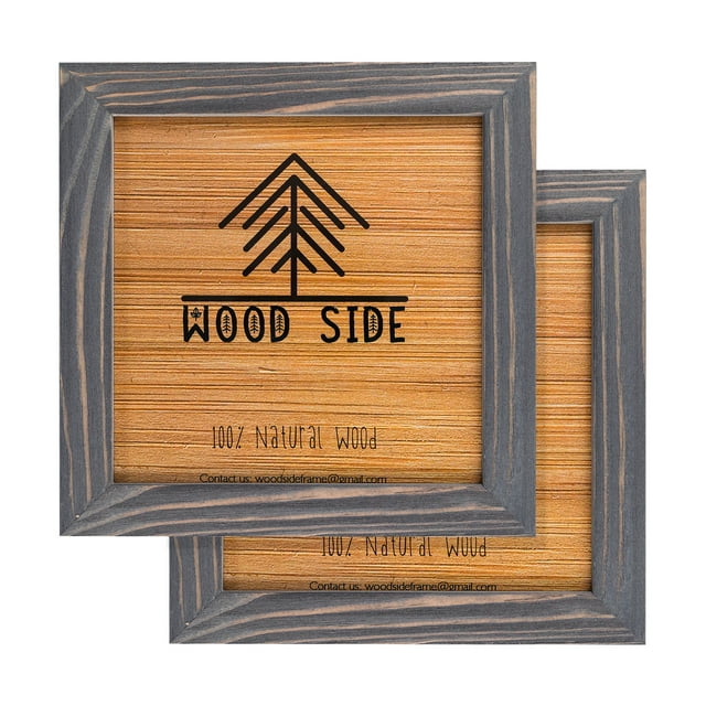 Rustic Wooden Square Pucture Frames 8x8 - Set of 2 - 100% Natural Eco ...