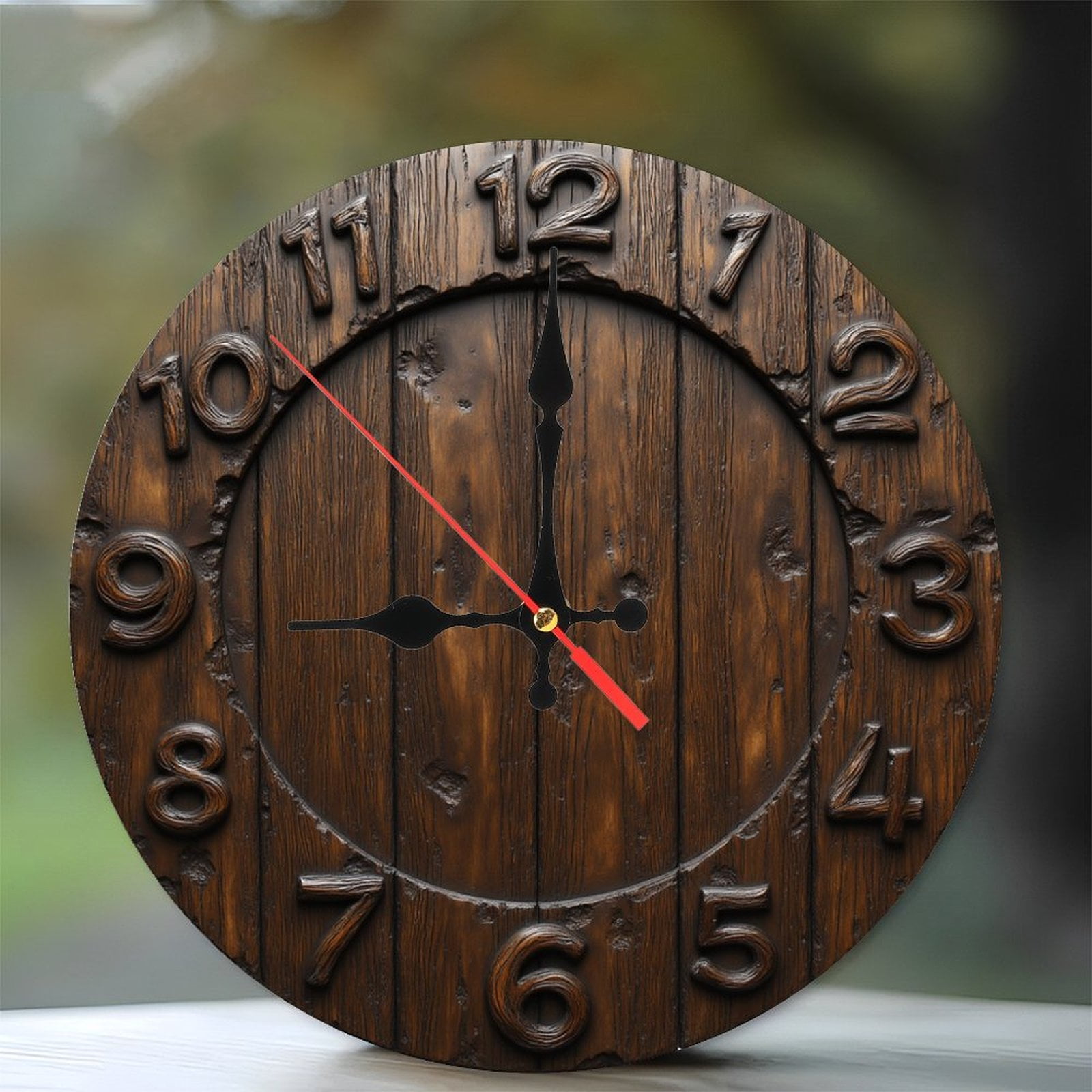 Rustic Wooden Wall Clock Farmhouse Decor Vintage Style Home Decor 10 ...