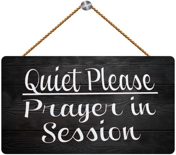 Rustic Wooden Wall Plaque Quiet Please Prayer In Session Custom Wood ...