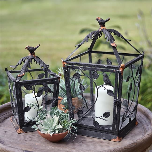 Rustic Woodland Lanterns - Set of 2 - Walmart.com