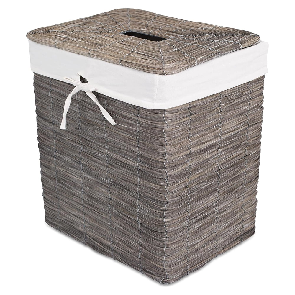 Rustic Woven Dirty Clothes Storage Bin, Premium Wood Peel Laundry ...