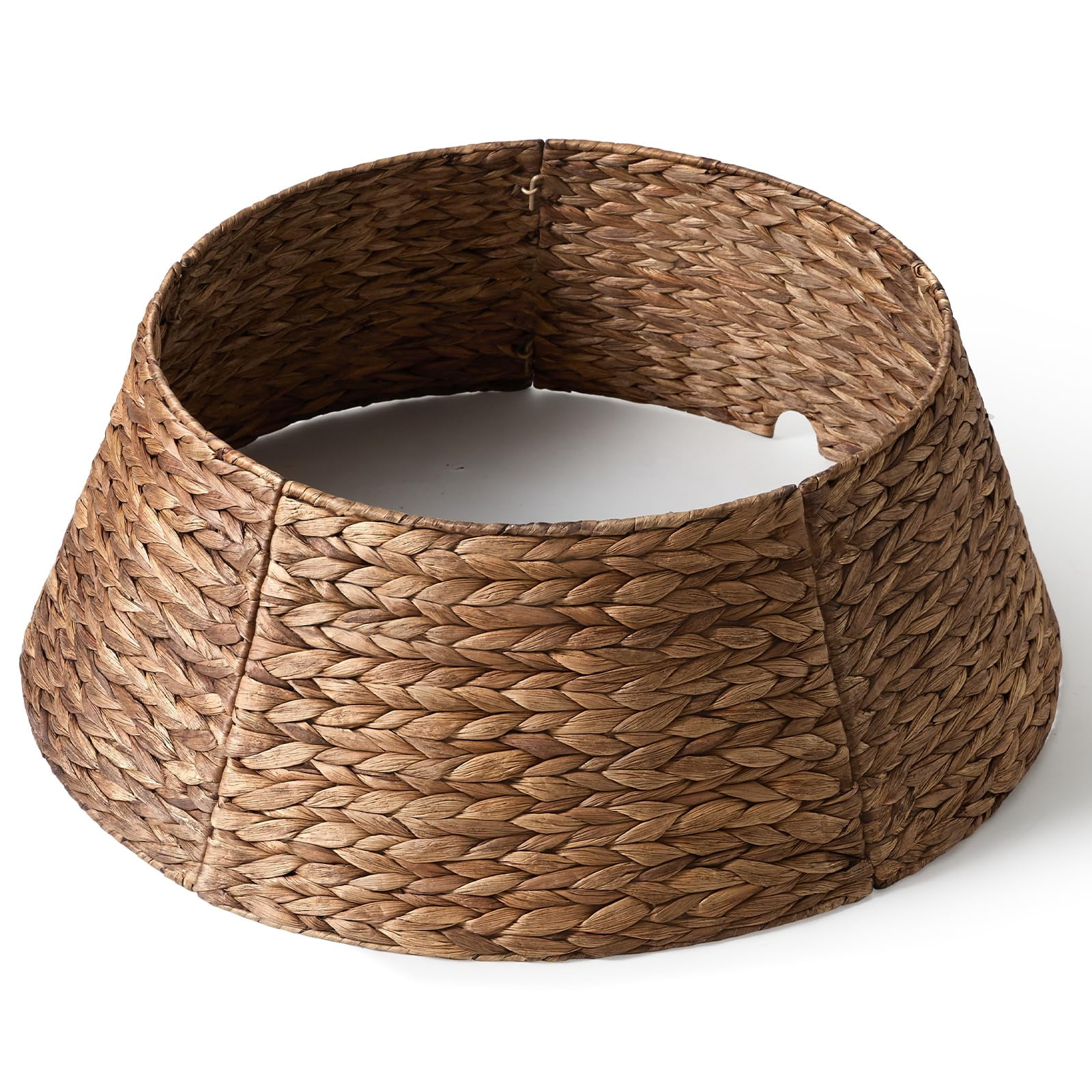 Rustic Woven Hyacinth Tree Collar 28 Inch, Rattan Farmhouse Basket for ...