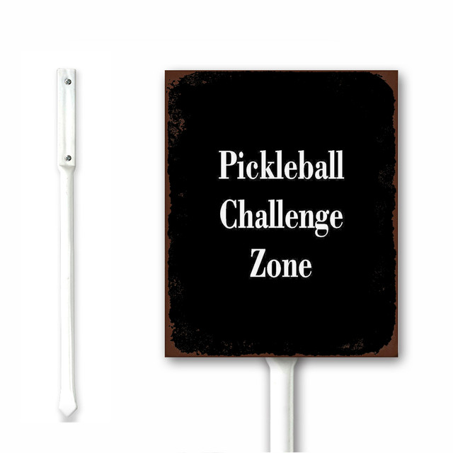 Rustic Yard Sign 8" x 12" Pickleball Challenge Zone Metal Sign Outdoor ...