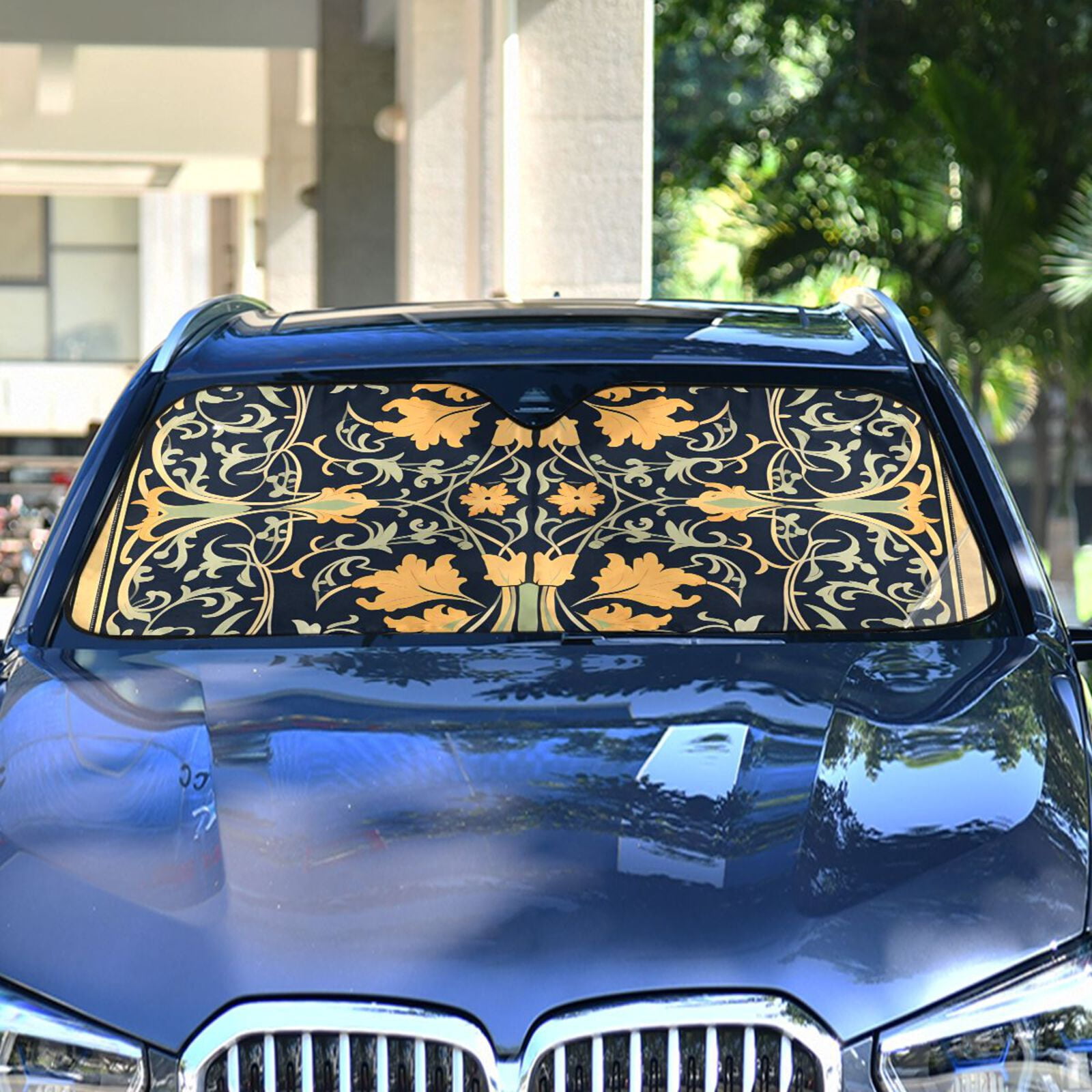 Rustic and Vintage Pattern Automotive Front Car Windshield Sun Shade ...