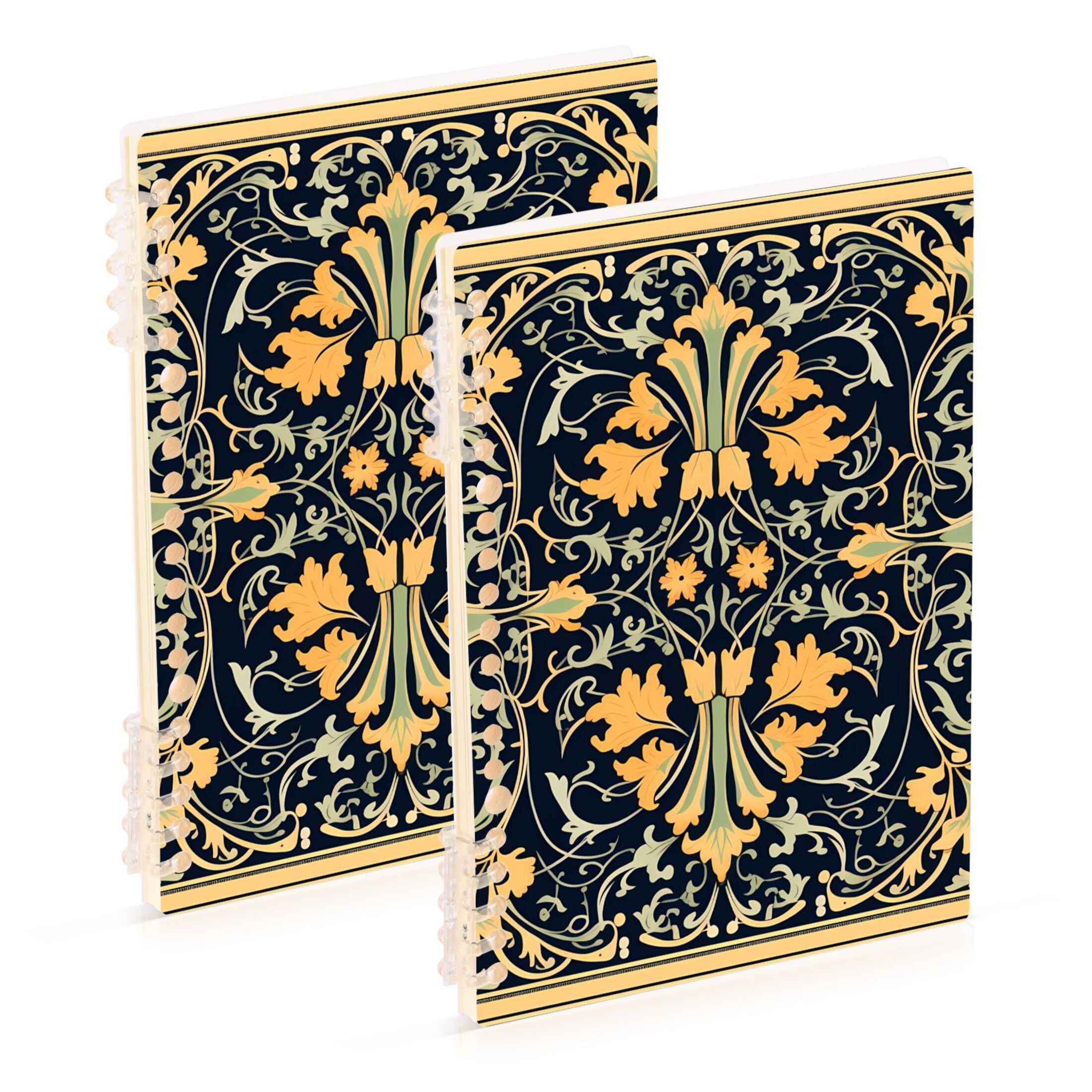 Rustic and Vintage Pattern Ring Binder Notebook Journey Note Diary ...