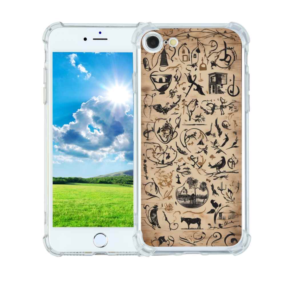 Rustic-barn-dance-symbols-2 Phone Case, Designed for iPhone SE 2020 ...