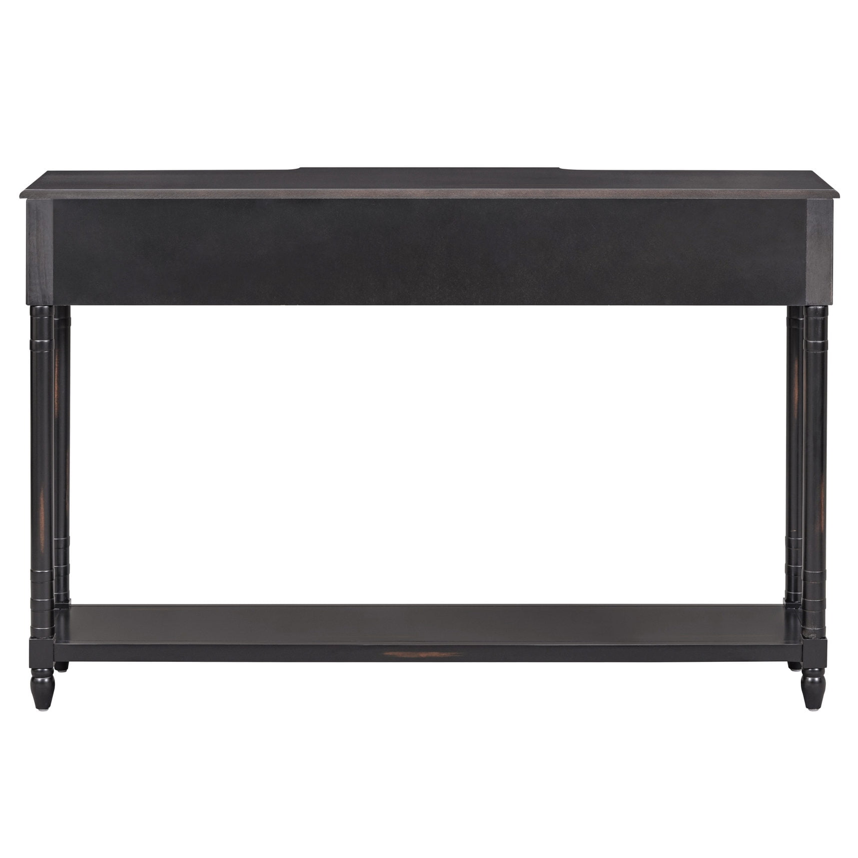Rustic console table with tapered legs and bronze knobs / Adds elegance ...