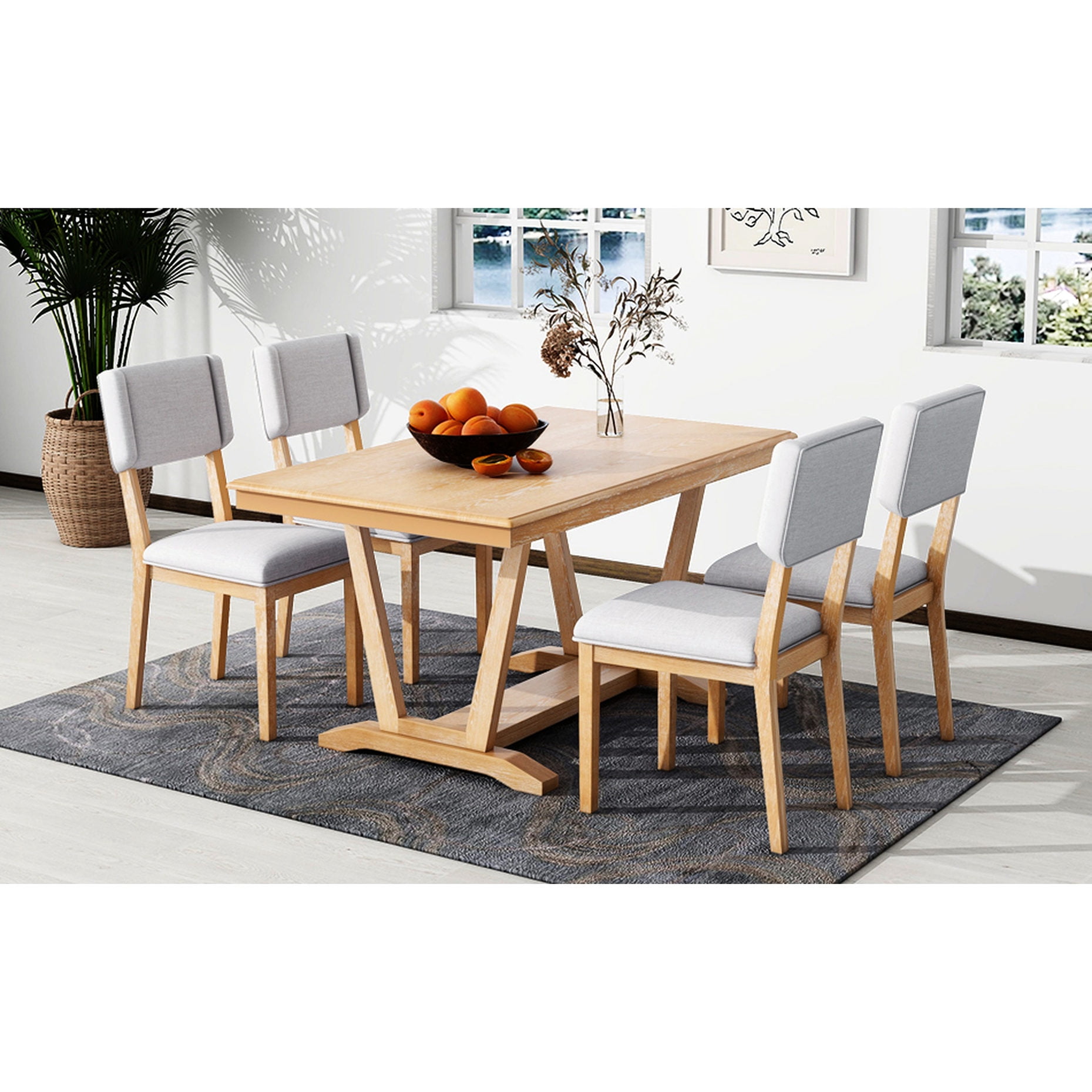 Trestle Table And Chairs