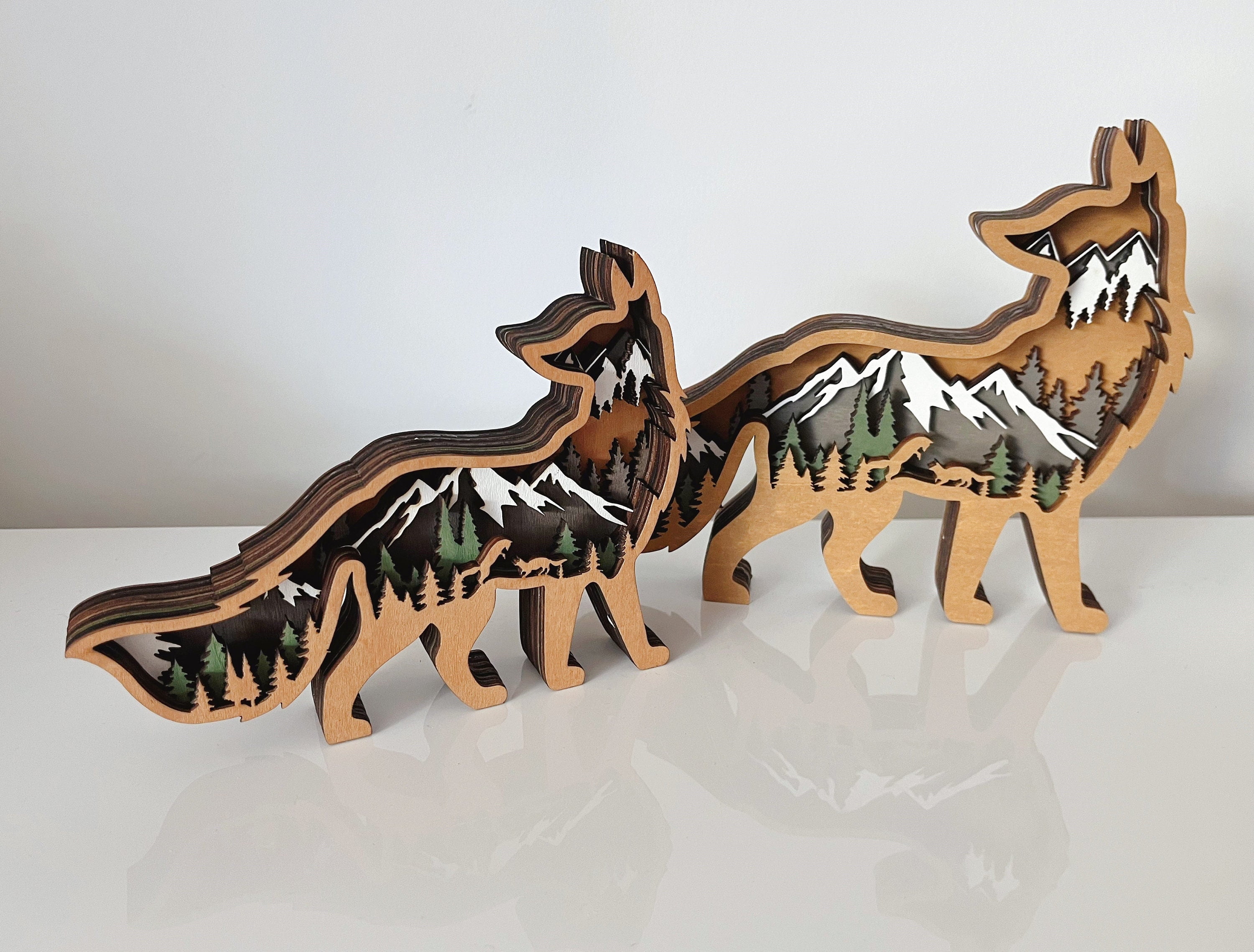 Rustic fox decor/Farmhouse decor fox ornament/Decorative cabin decor ...