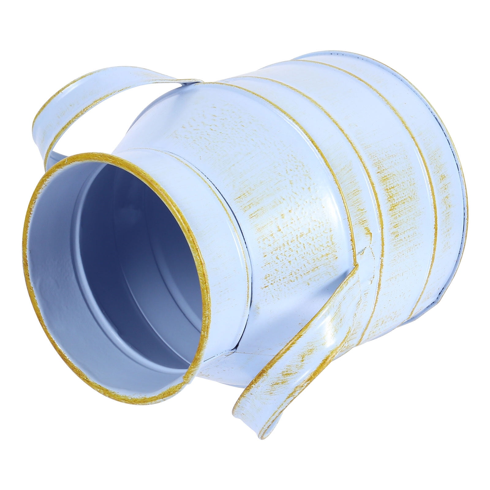 Iron White Flower Bucket for Decoration with Classic Design and ...