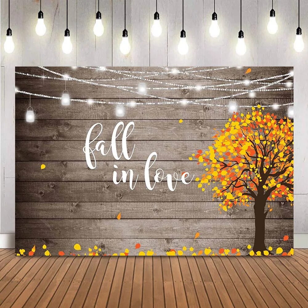 Rustic wood wall photography backdrop fall in love glitter light photo ...