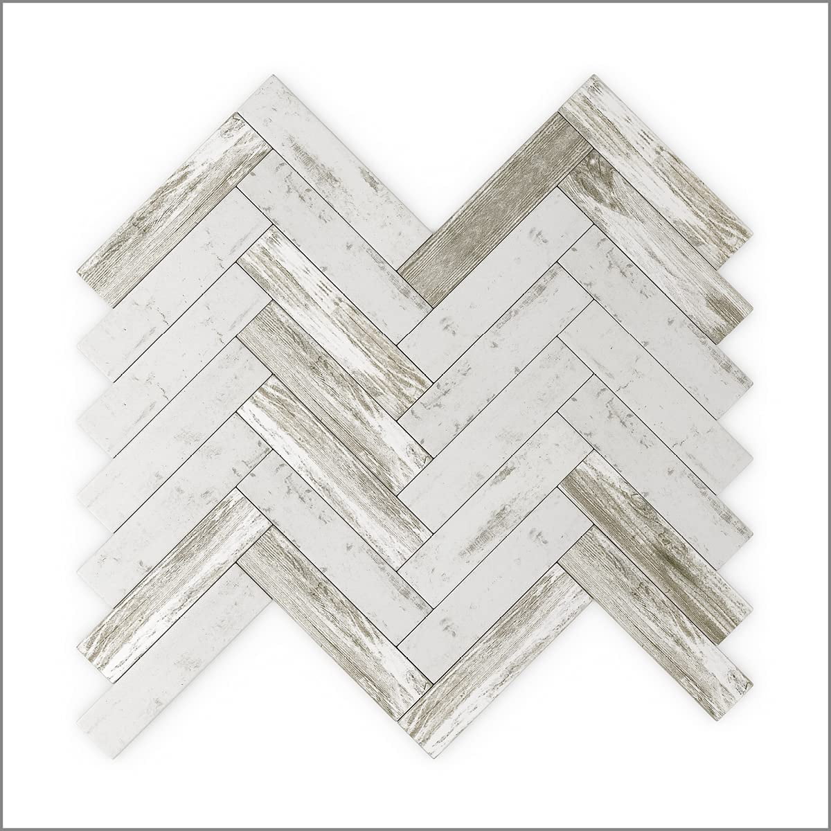 Rustica Gray 12.20 in. X 11.57 in. X 5mm Glass Peel and Stick Wall ...