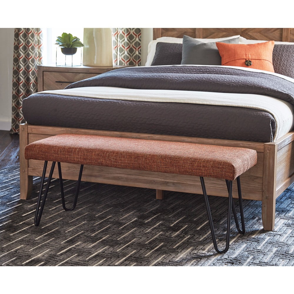 Rustically Straightforward Bench, Burnt Orange - Walmart.com
