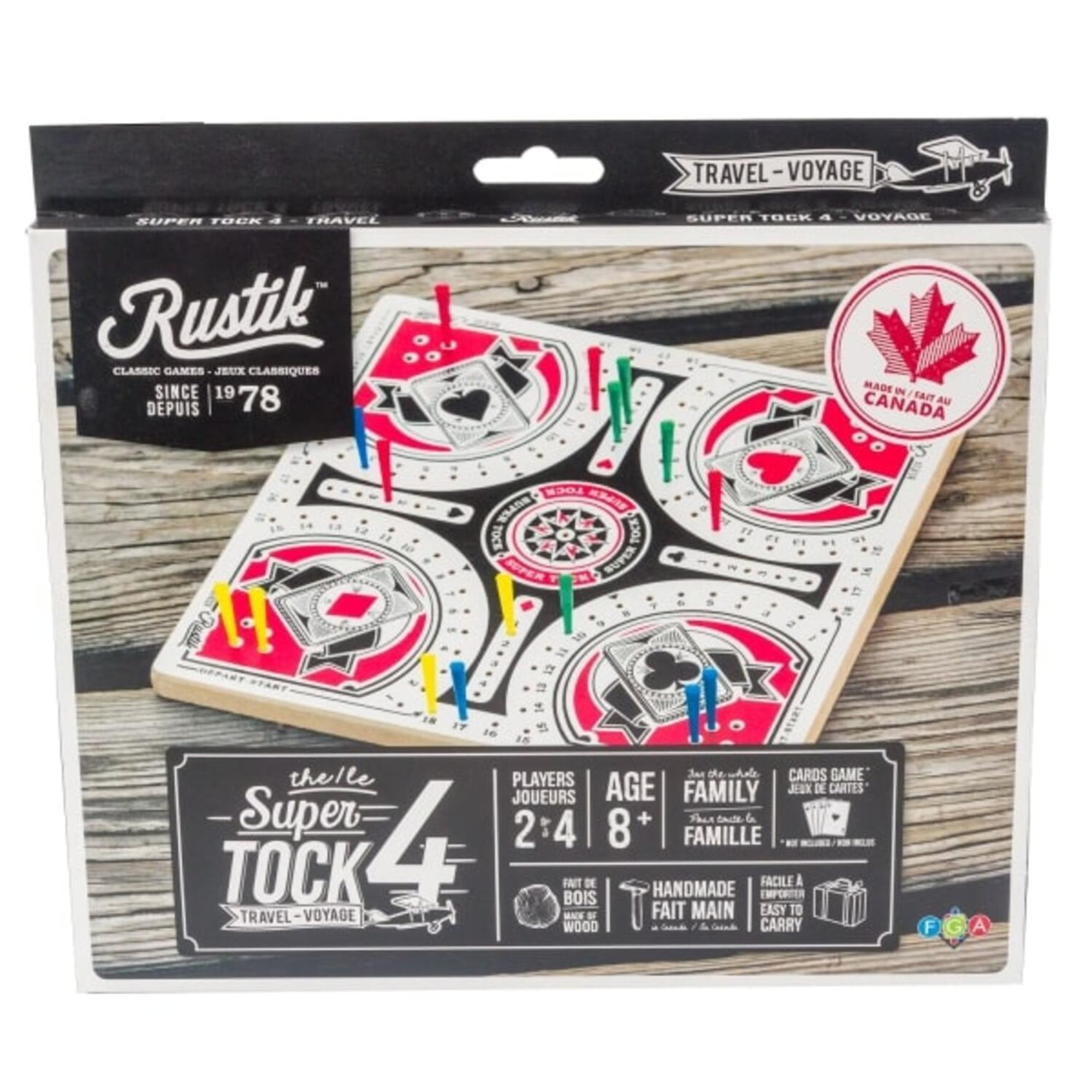 Rustik: 4-Player Tock Pachisi Strategy Game, Travel Edition - Walmart.com