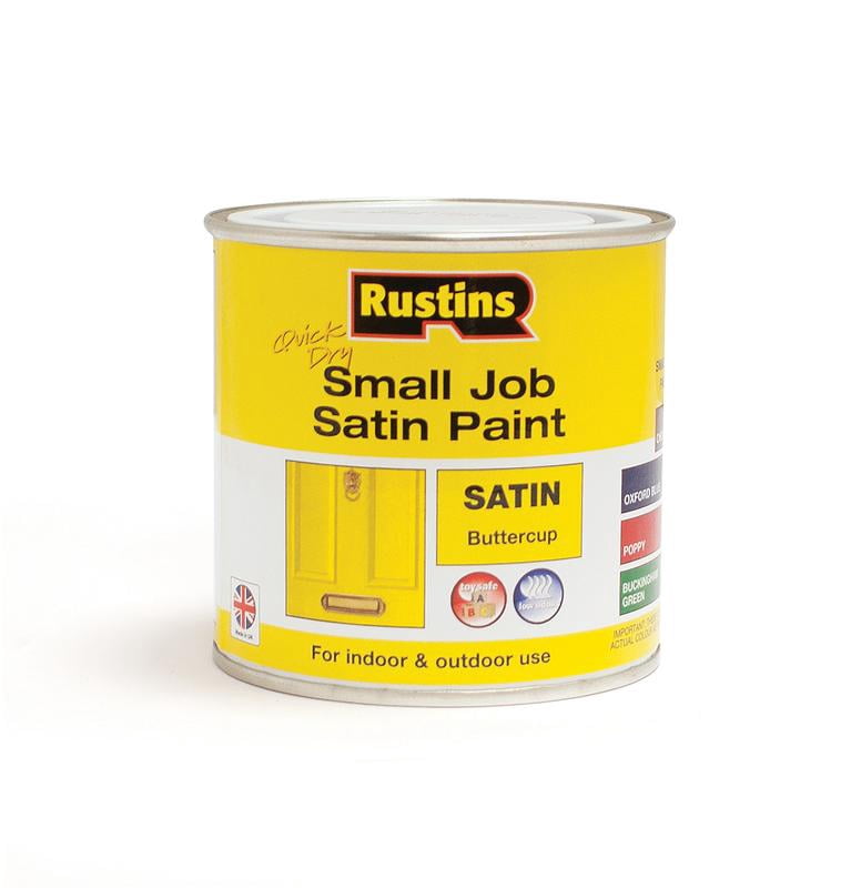 Rustins Quick Dry Small Job Paint Satin Buttercup 250ml - Walmart.com