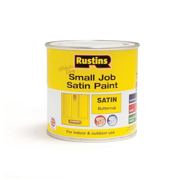 Rustins Quick Dry Small Job Paint Satin Buttercup 250ml - Walmart.com