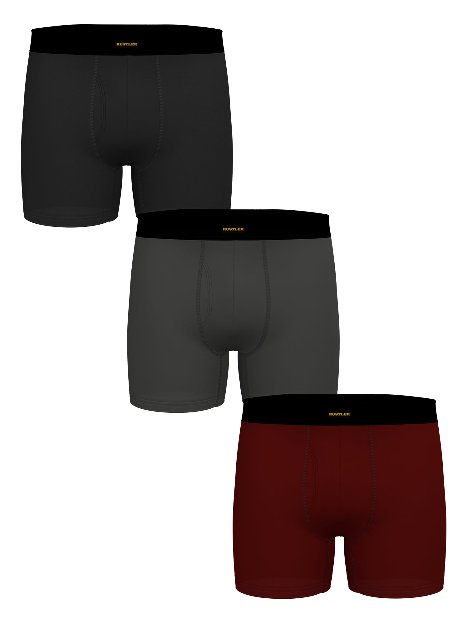 Rustler XL Boxer Briefs - Moisture-Wicking 3-Pack - Walmart.com