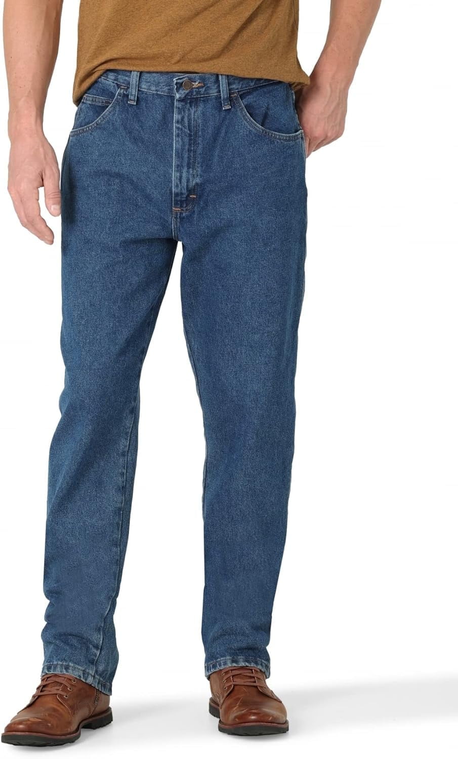 Rustler Men's Classic Relaxed Fit, Dark Stonewash, 29W x 32L - Walmart.com