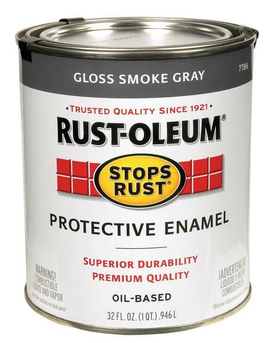 Rustoleum Stops Rust 7786-502 1 Quart Smoke Gray Protective Enamel Oil ...