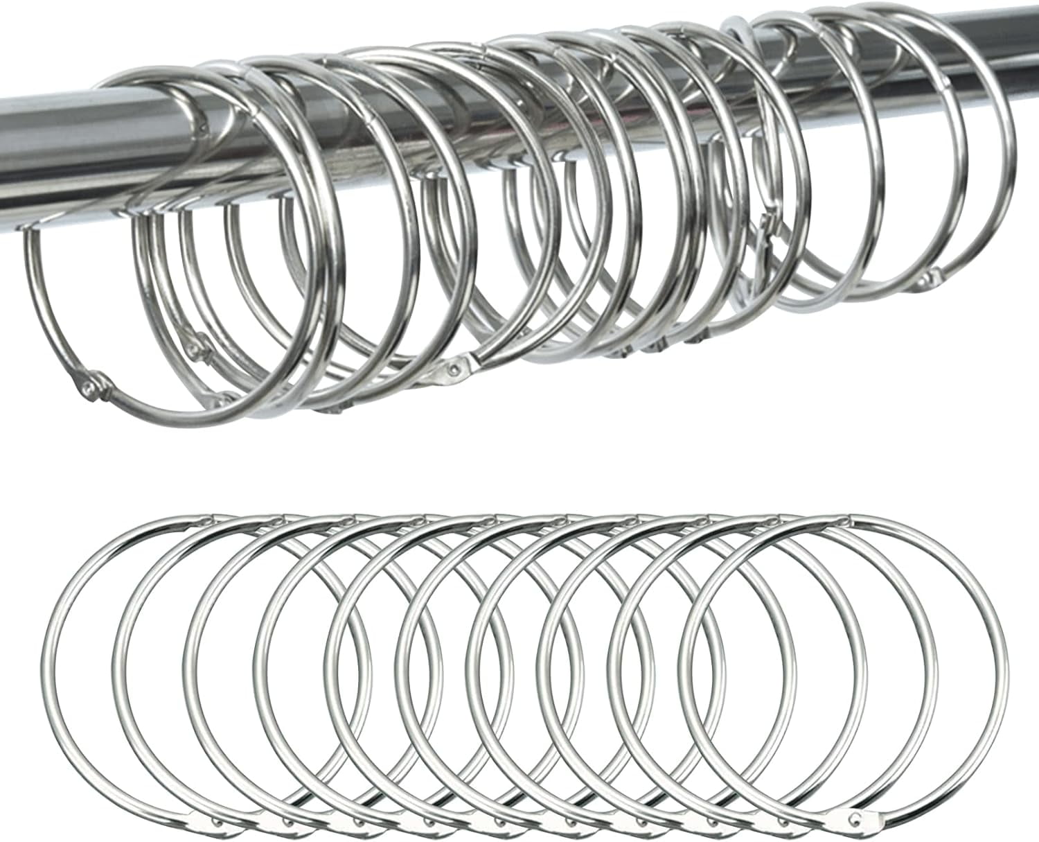 Rustproof Decorative Shower Ring Hooks, Snap Joint Design Quality Iron ...