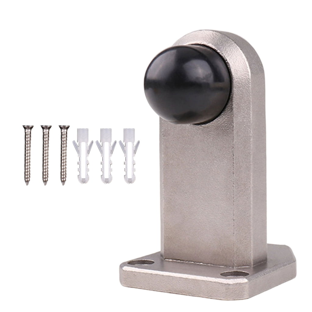 Rustproof Door Stop with Screw Installation Steel Not Damage Wall ...