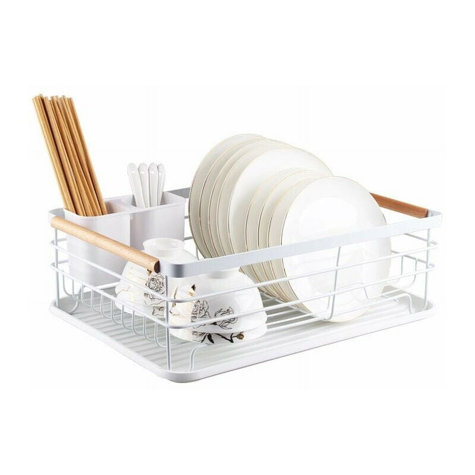 Rustproof Drying Rack For Kitchen Sink, Vintage Design Beechwood Handle ...