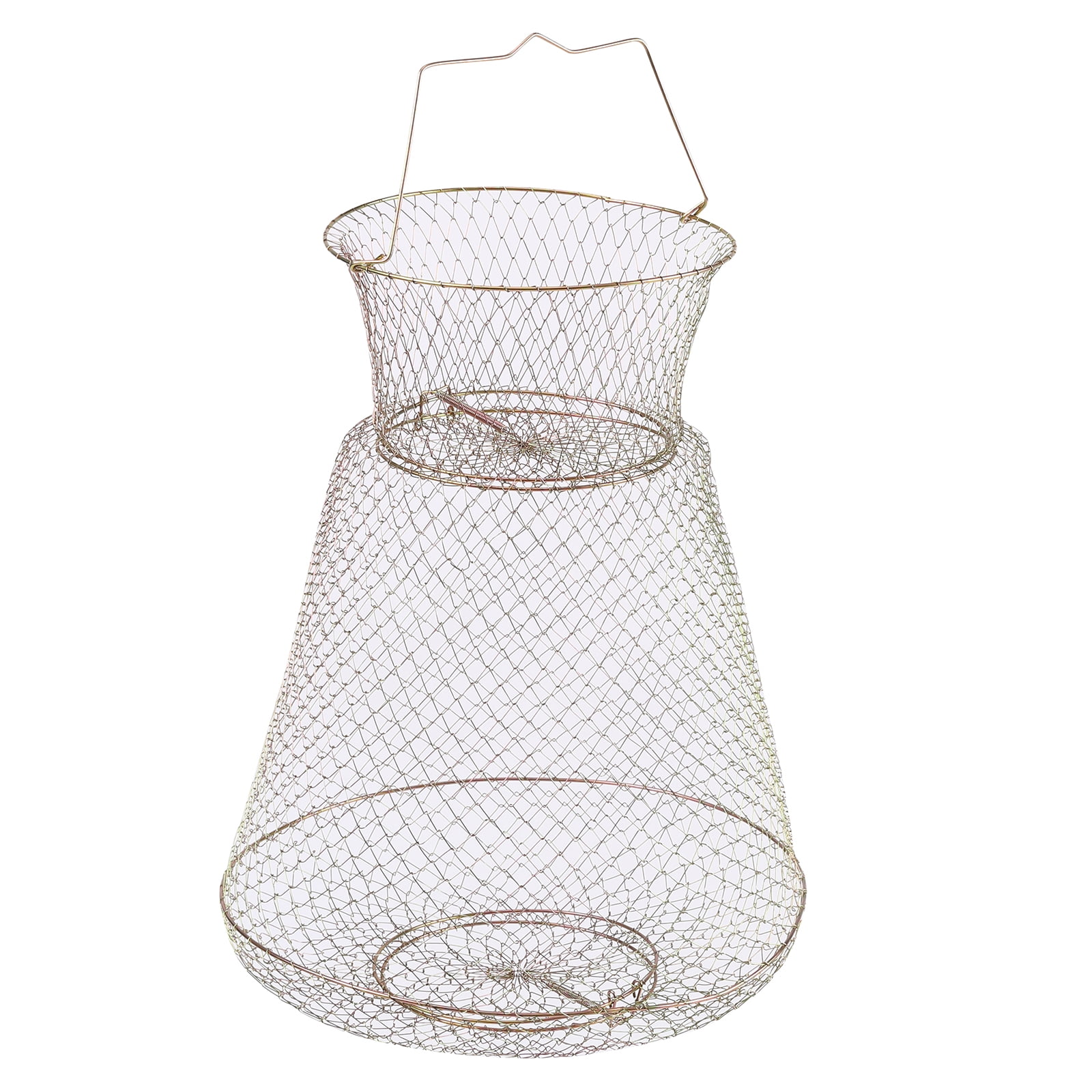 Rustproof Fish Basket Collapsible Floating Galvanized Steel Wire Fish ...