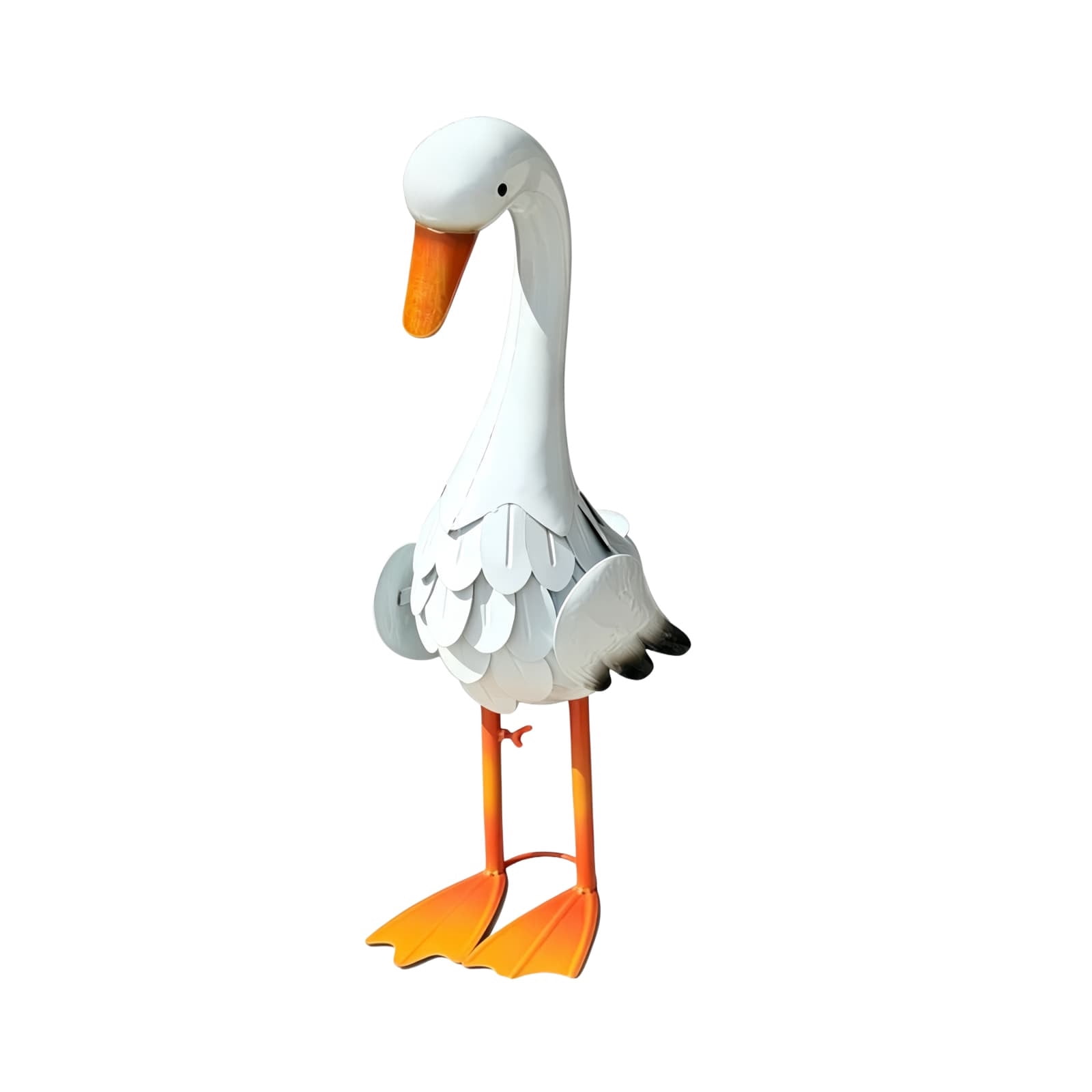 Rustproof Iron Goose Garden Statue, Lifelike Metal Outdoor Yard ...