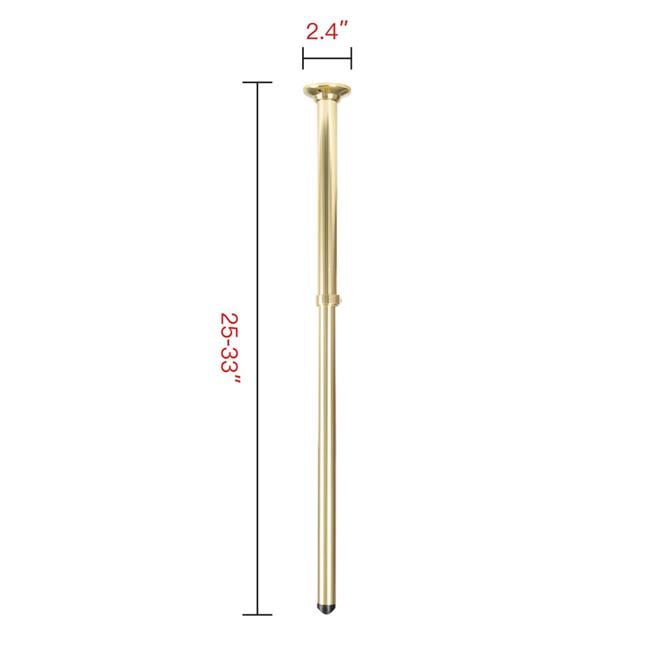 Rustproof L-Shaped Corner Rod Vertical Ceiling Support Bar, Gold ...