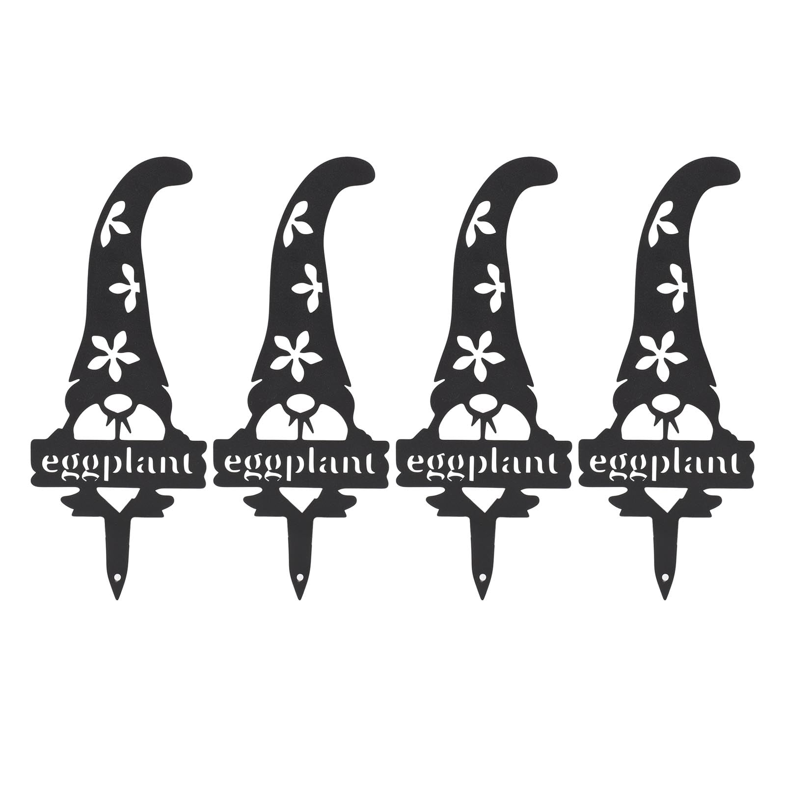 Rustproof Metal Gnomes, 4-Pack Decorative Plant Markers for Courtyard ...