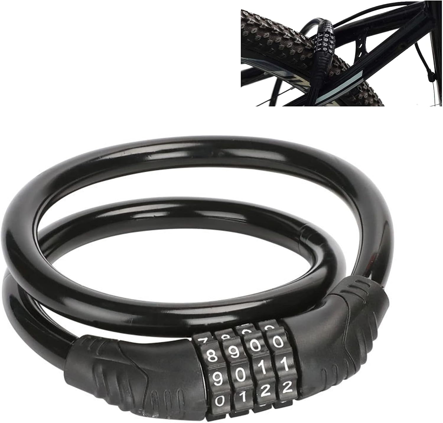 Rustproof Security Lock, High Security with Flexible Steel Cable and ...