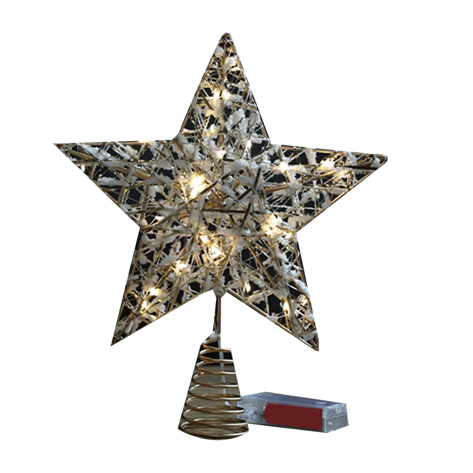 Rusts Resistant Iron Christmas Star Tree Toppers Champagne Yarn Crafted ...