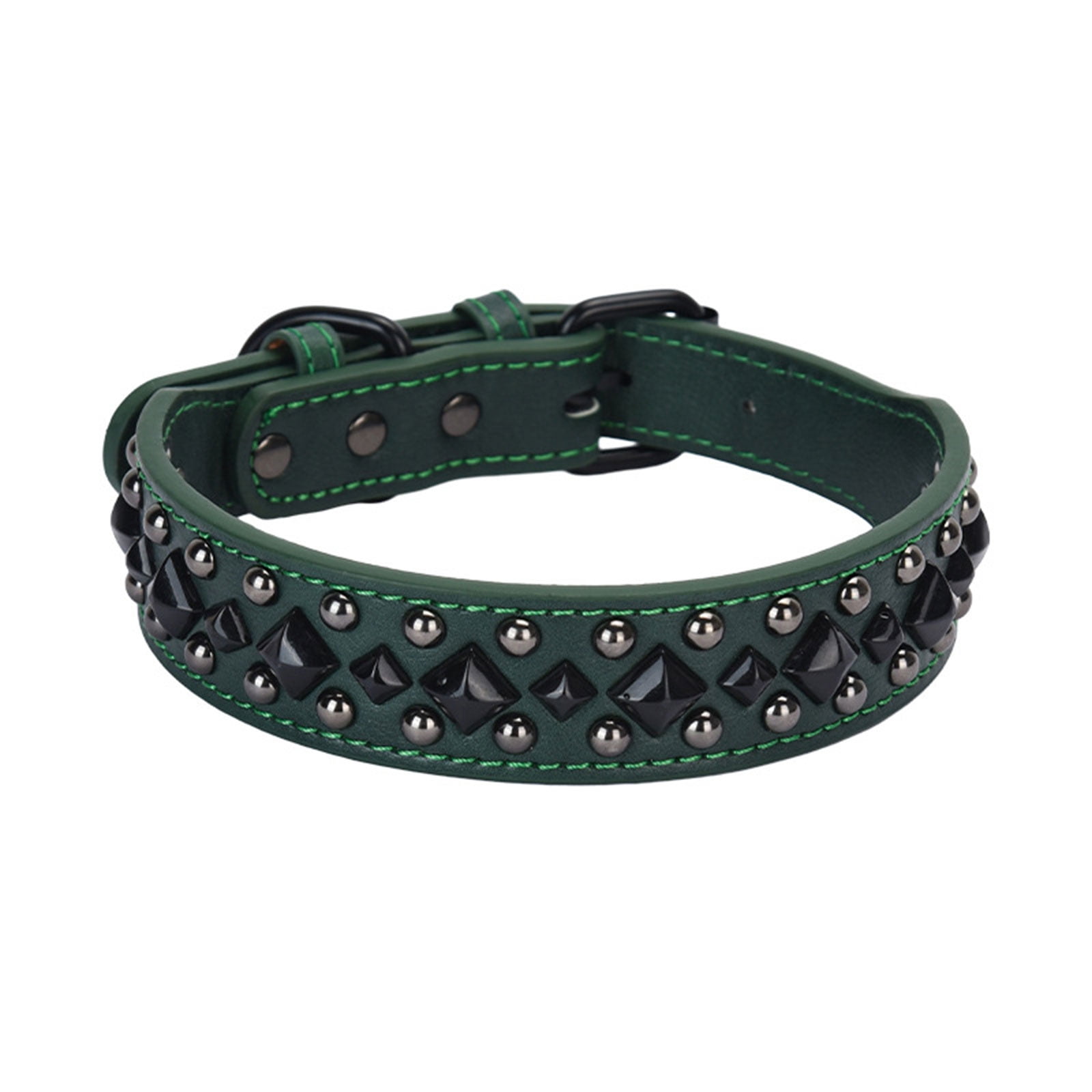 Rusts Resistant Metal Rivets Collar Heavy Type Leather Minimalists Dog ...